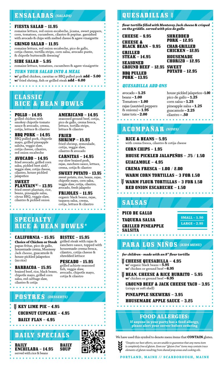 Scarborough Full Menu - El Rayo Taqueria